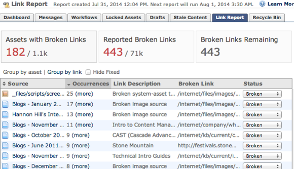 Broken Link Report for the entire site. | UCOP